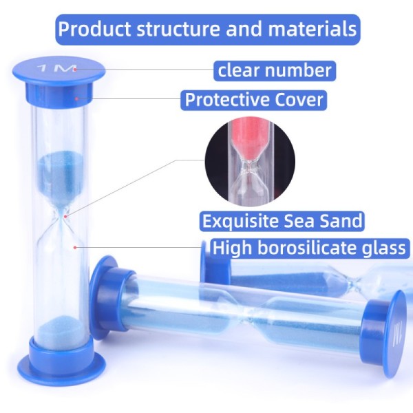 Quality Mini Plastic Hourglass one Minute Two Minute Hourglass Sand Timer for sale