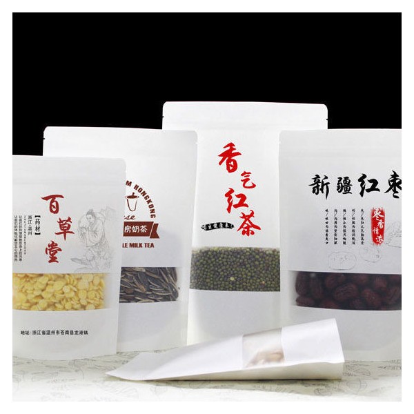 Quality 50-200microns Thickness Stand Up Pouch Kraft Paper Bags for Tea Bag Packaging for sale