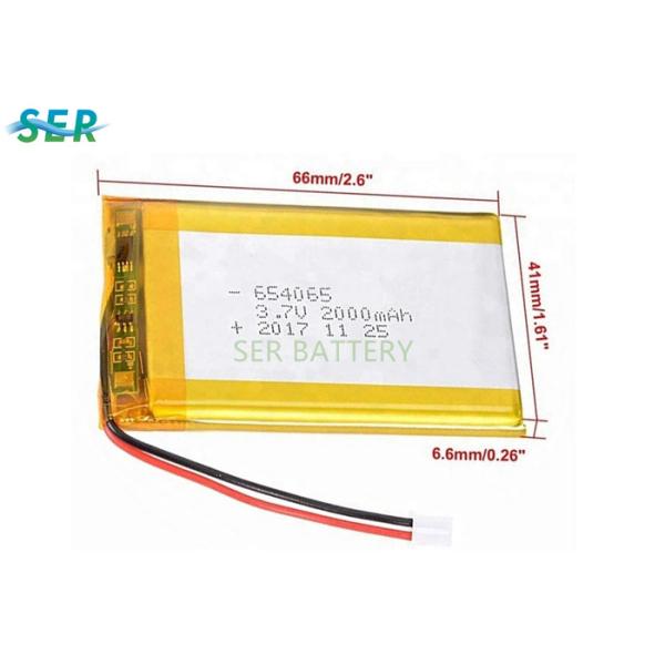Quality Li - Po 3.7 Rechargeable Lithium Battery 654065 for sale