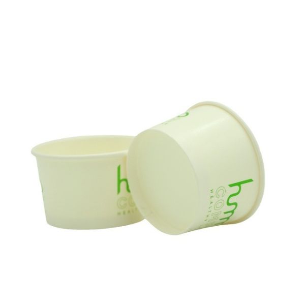 Quality 10oz Disposable Dessert Bowls for Sundae Frozen Yogurt Soup Lids Not Included Paper Snack Containers for sale