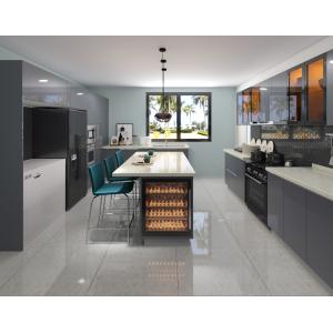 Quality ISO Modern Gray Cabinet Kitchen Contemporary High Gloss Kitchen Cabinets Lacquer for sale