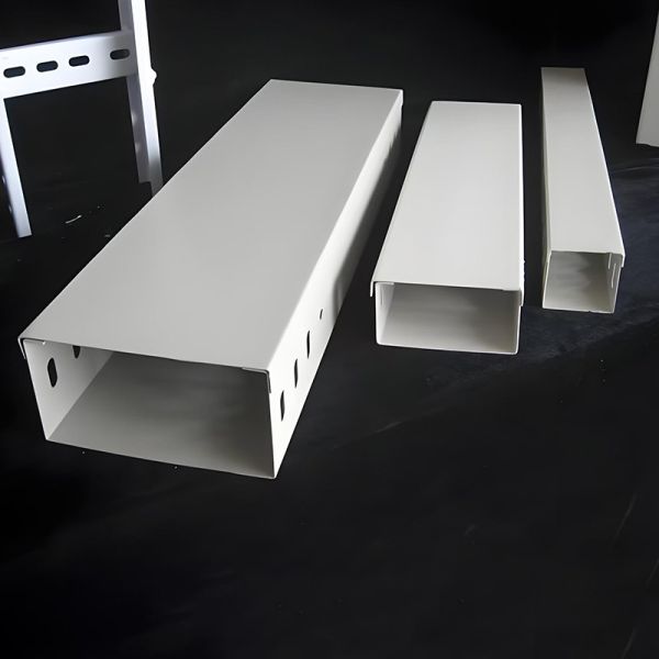 Quality 50mm Width Slotted Cable Tray 4 Slots Metal Cable Trough Galvanized Surface for sale