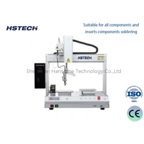 Quality 5 Axis Dual Table Robotic Automatic Soldering Machine With Smoke Purification Filter System for sale