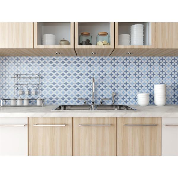 Quality Blue Gray Ceramic Rustic Tile 20x20cm Clay Indoor Wall for sale