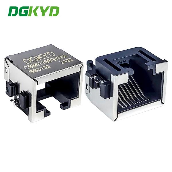 Quality RJ45 Connector 1X1 8P8C Sinking Plate 8.6 3U Interface RJ45 SMD Connector for sale