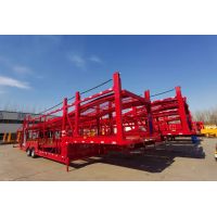 Quality Van Type Double Axle Car Trailer 6-8 Car Transporter For Russia High Performance for sale