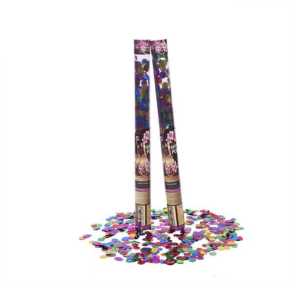 Quality Metallic Foil Party Eco Friendly Wedding Confetti Poppers Transparent for sale
