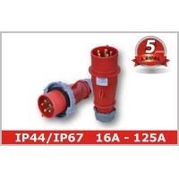 Quality Outdoor Red 100 Amp Pin And Sleeve Connector with Single Phase Inverter for sale