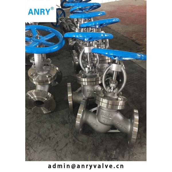 Quality Flanged RF Plug Disc Globe Valve Straight Pattern DIN F4 Rising Stem for sale