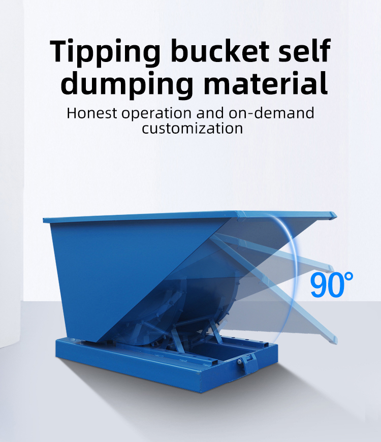 Self-dumping hopper detailed view
