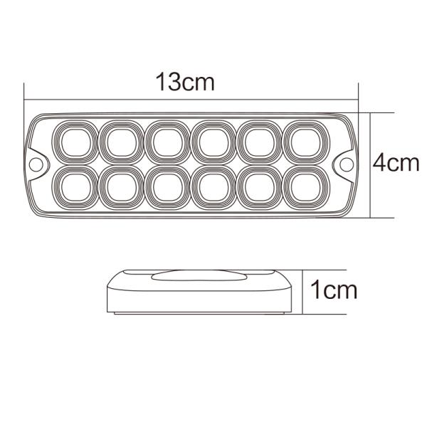 Quality 24W Led Emergency Vehicle Lights Truck Flash Strobe Lights for sale