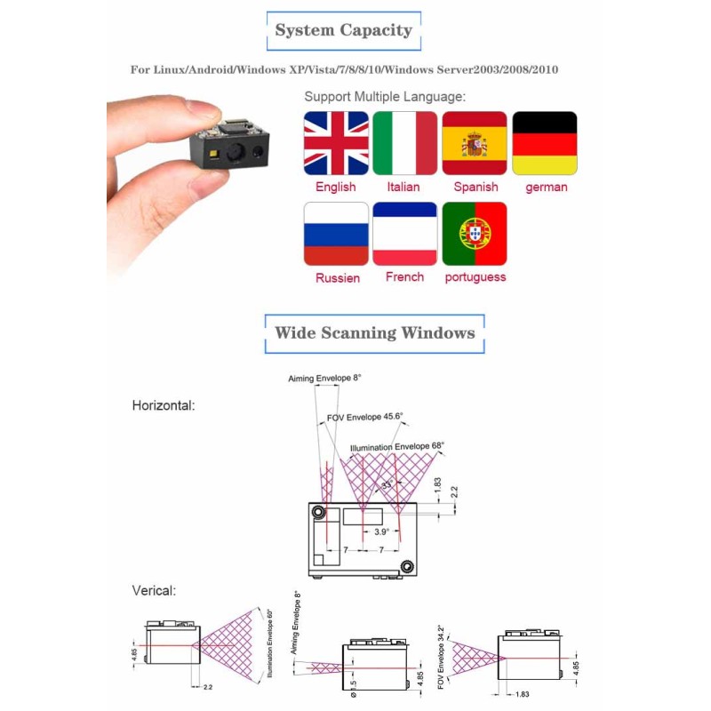 LV3085 2D Barcode Scanner Module