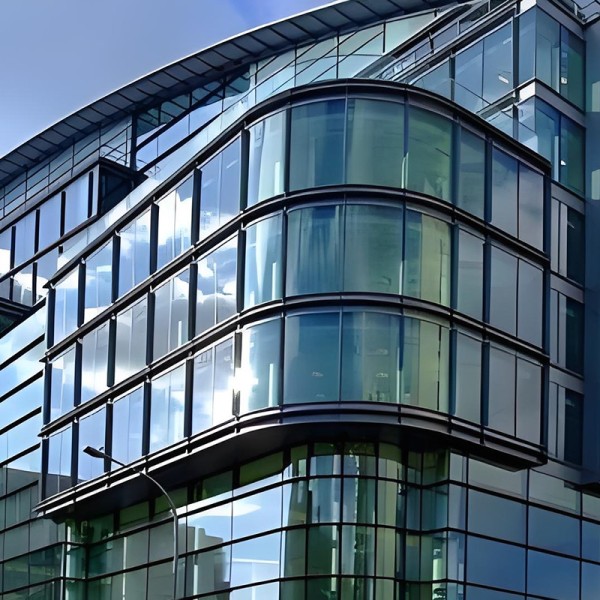 Quality Custom House Curtain Wall Sound Insulation Soundproof Curved Curtain Wall for sale