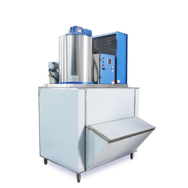 Quality Water Cooling Condensation Way 1000kg Flake Ice Making Machine with Ice Storage for sale