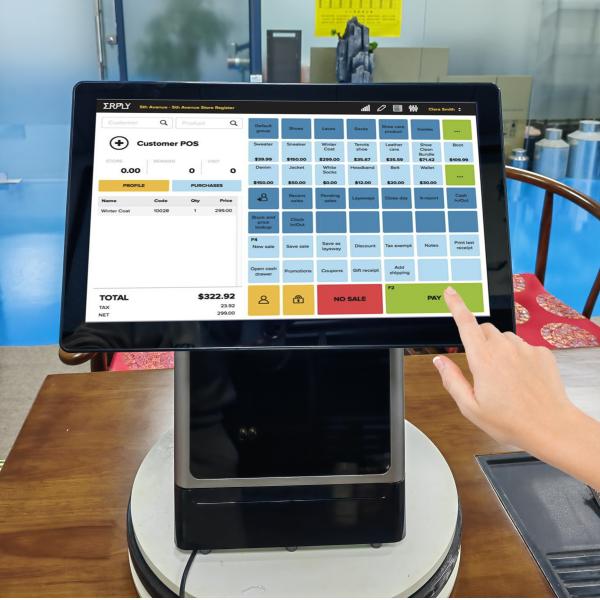 Quality 15 Inch Pos AIO Machine Dual Touch Screen POS Monitor For Cash Register for sale