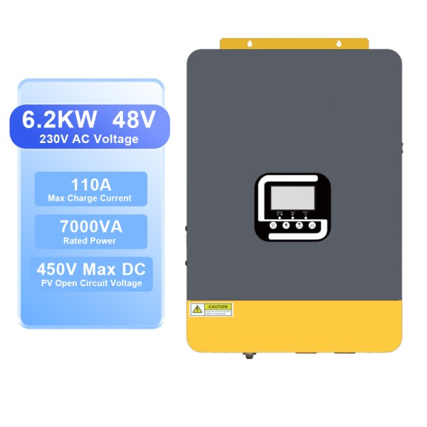 Quality LCD Display Solar Inverter 6.2KVA 48V Solar Hybrid Inverter Pure Sine Wave On Off Grid Inverter with MPPT Solar Charger for sale