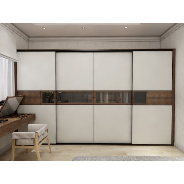 Quality Adjustable Large Sliding Door Wardrobe Modular Closet Storage With 18mm E1/E0 Chipboard Door for sale