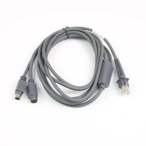 Quality PVC Barcode Scanner Cord Cable Ps2 Kwb Keyboard Wedge To Rj50 10P10C for sale