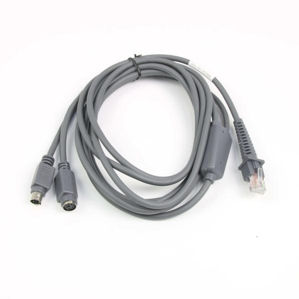 Quality PVC Barcode Scanner Cord Cable Ps2 Kwb Keyboard Wedge To Rj50 10P10C for sale