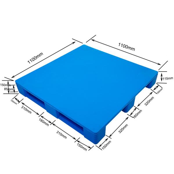 Quality Customized Warehouse Plastic Pallet 1100x1100 HDPE Pallets Blue for sale