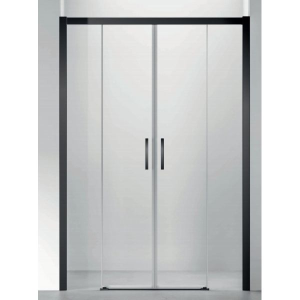 Quality Stainless Steel,Tempered Glass,Sliding Door ,Matte Black,Bathroom Shower Room for sale