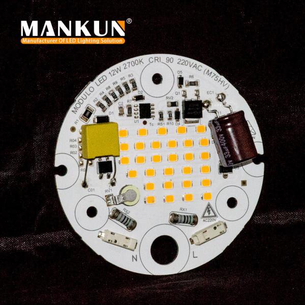 Quality High Power DOB 12W Ra90 Round LED Module Triac Dimmable 0V 10V for sale