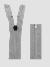 Quality 5# Closed-End Reflective Zipper White 3.1cm x 20cm for sale