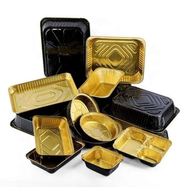 Quality Customized Logo Acceptable Aluminium Foil Lunch Boxes for Roast Chicken for sale
