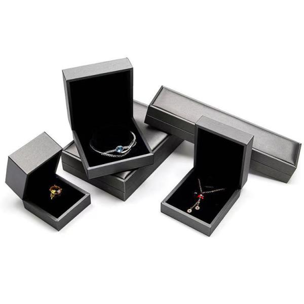 Quality Luxury Wedding Jewelry Ring Storage Gift Box Brushed Leather for sale