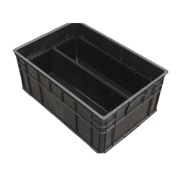 Quality Various Size Black Durable Circulation ESD Storage Box For Electronic Components for sale