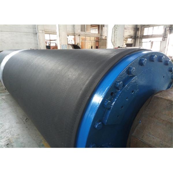 Quality Paper Making Machine Parts - Rubber Coated Blind Drilled Press Roll for sale