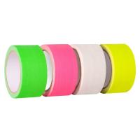 Quality Single Sided Adhesive Cloth Duct Tape Neon Blacklight Reflective Flagging for sale