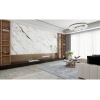 Quality Carrara Polished Glazed Porcelain Tile 900x1800x9mm And Grade AAA Interior Floor And Wall Tile For Balcony And Office Gold And White for sale