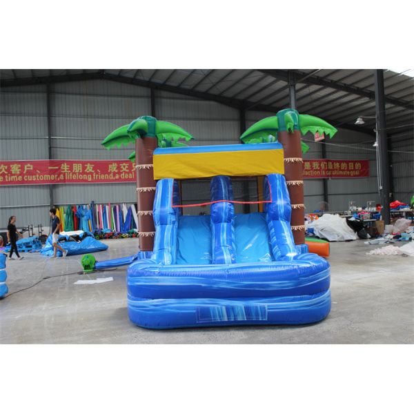 Quality Unisex Palm Tree Inflatable Jumping Castle Bouncy Castle with Pool and Jumping for sale