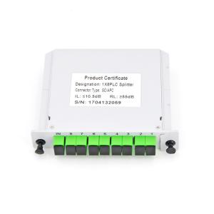 Quality Modular Fiber Optic PLC Splitter 1x8 Inserting Low PDL Divisor De Fibra for sale