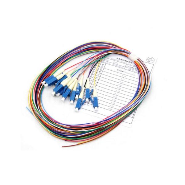 Quality LC Connector Single Mode Fiber Optic Pigtail with 0.9mm Cable and 12 Colors for sale