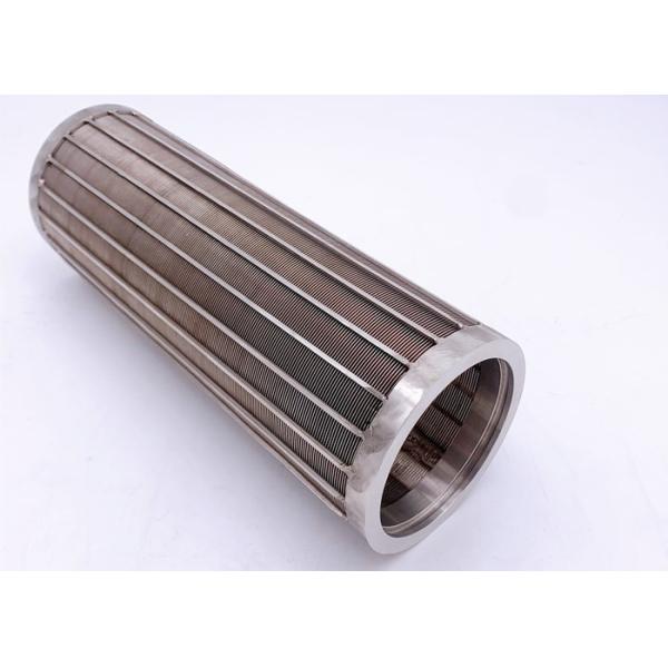 Quality 100um 600mm Length Wedge Wire Screen Filter , V Wire Screen Filter Cylinder for sale