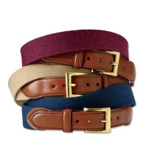 Quality Cotton Leather Knitted Belt 3.2cm Canvas Web Belt Polyester for sale