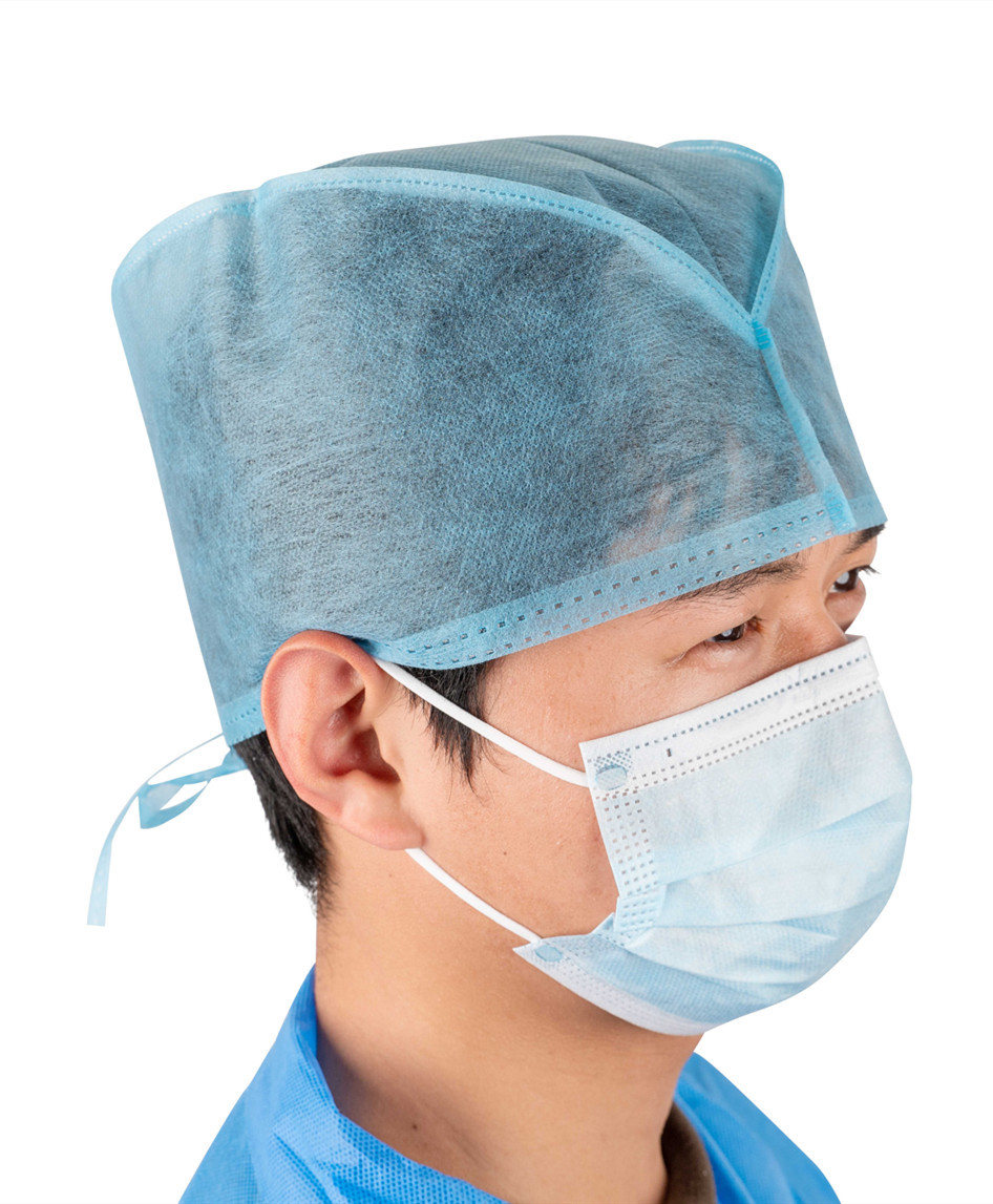 Quality Doctor And Nurse Medical Doctor Cap With Machine Made Ties At Back for sale