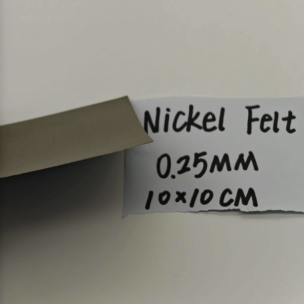 Quality Square Circular Porous Nickel Paper Felt 0.2mm-1.0mm Fuel Cell Nickel Felt for sale