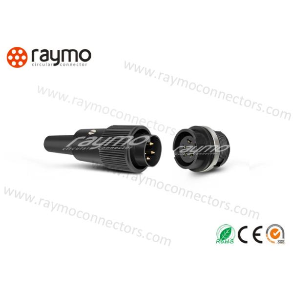 Quality M16 678 Series IP40 Threaded Electrical Connector , Male Cable Connector Black for sale