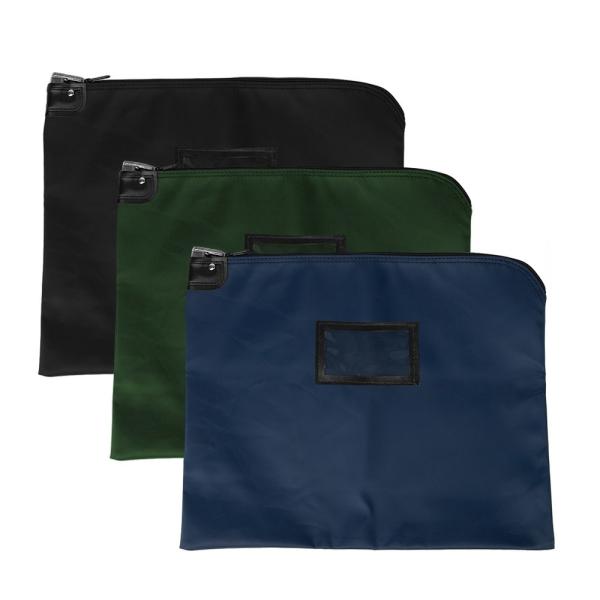 Quality LAMINATED NYLON HIPAA LOCKING COURIER BAGS W/ HANDLES - 19W X 15H - READY TO SHIP for sale