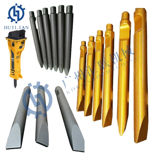 Quality Atlas Copco MB500 MB700 MB800 MB750 MB1000 MB1200 MB1500 MB1600 MB1700 Excavator Breaker Chisel Hammer Tool Point Chisel for Hydraulic Breaker Spare Parts for sale
