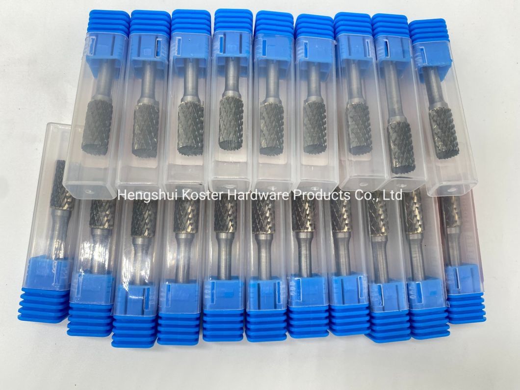 1/4 Shank Burrs Tool Bit 6mm 3mm Double Cut Carving Grinder Bit Engraving Tungsten Carbide Burr Set