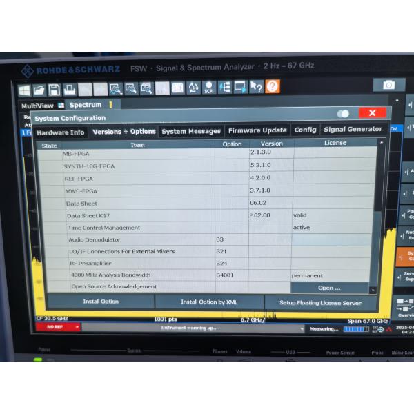 Quality 67GHz Ultra Wideband Spectrum Analyzer Rohde & Schwarz FSW67 for sale