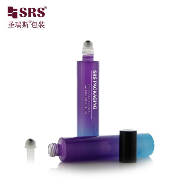 Quality GB1-15ml Essential Oil Roll On Container Gradient Purple Blue Colored Customized for sale