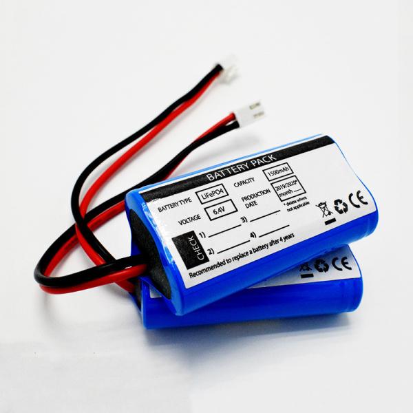 Quality Rechargeable 18650 Emergency Light Lithium Battery LiFePO4 6.4V 1500MAh for sale