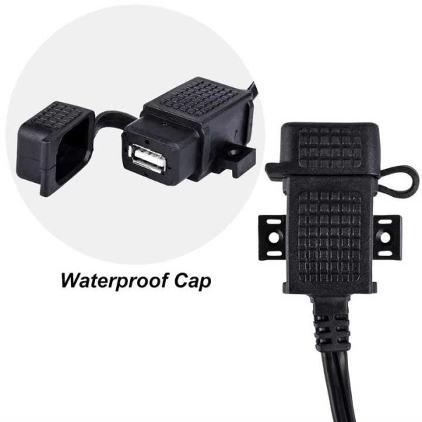 Quality SAE 10W Motorcycle USB Charger Waterproof Dustproof Extendable Cable Power for sale