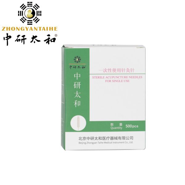 Quality 500pcs Zhongyan Taihe Acupuncture Needles Disposable Sterile Copper Handle Acupuncture Needle With Tube for sale