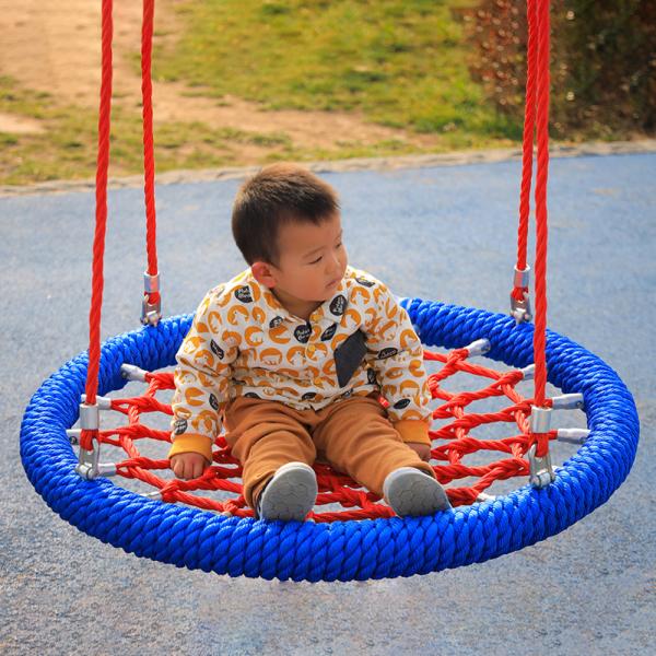 Quality Customized Coloful Red/blue Color Bird Nest Swing Commercial Swing Net For for sale